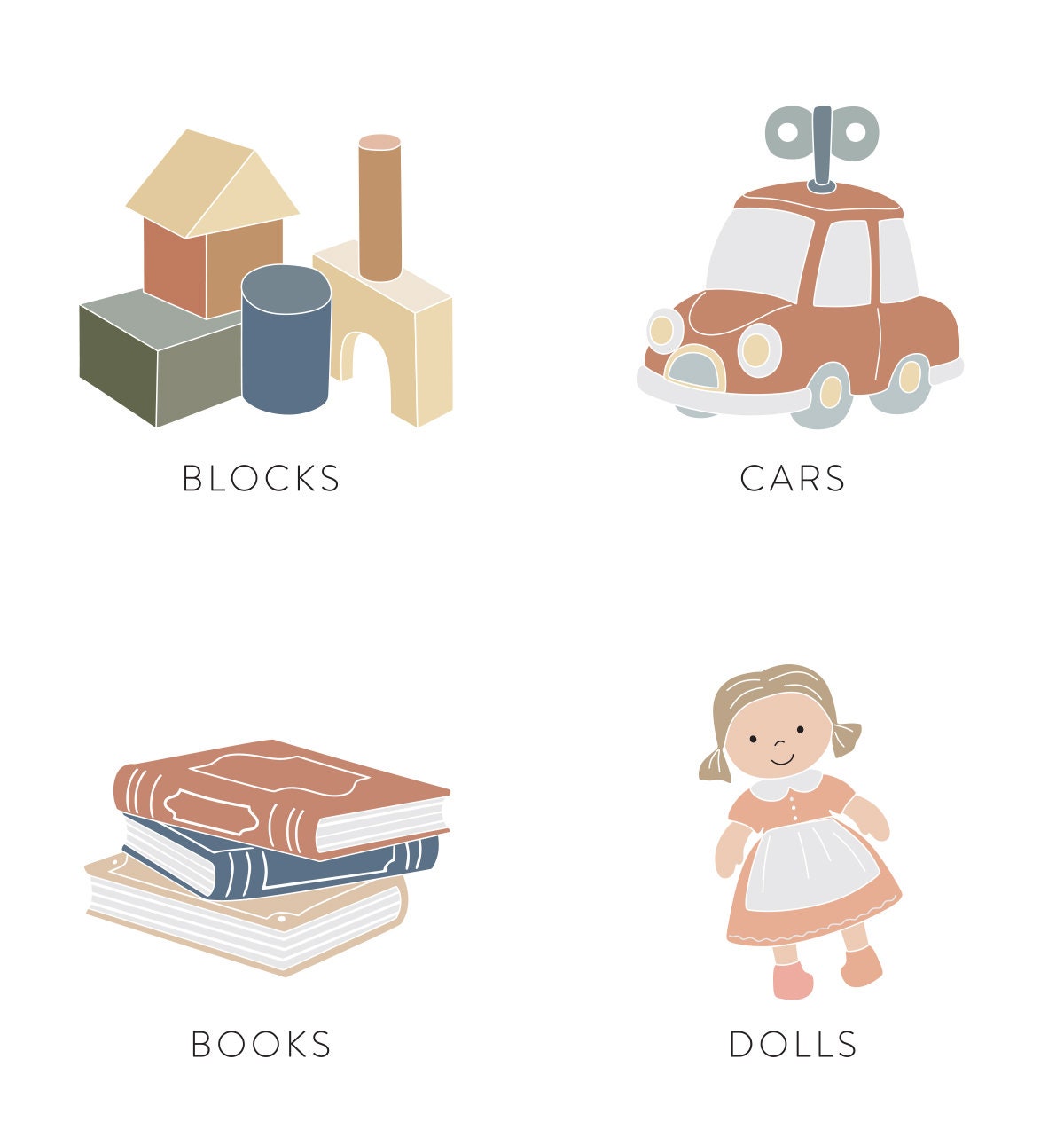 PRINTED Toy Organization Storage Label, Toy Labels, Daycare ...