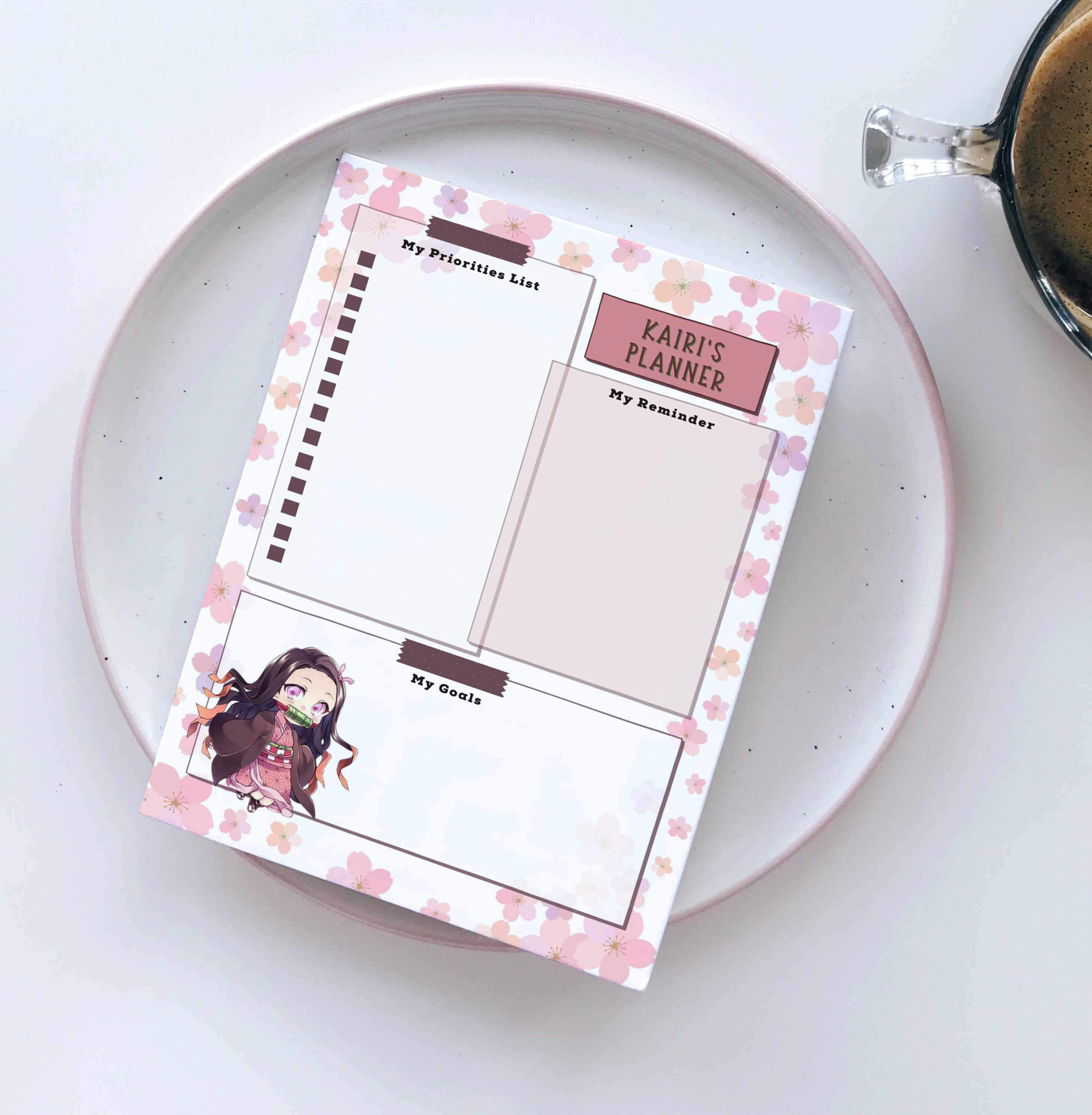 DEMON SLAYER NOTEPAD - Personalized Memopad, Nezuko, Cute Gift, Kawaii ...