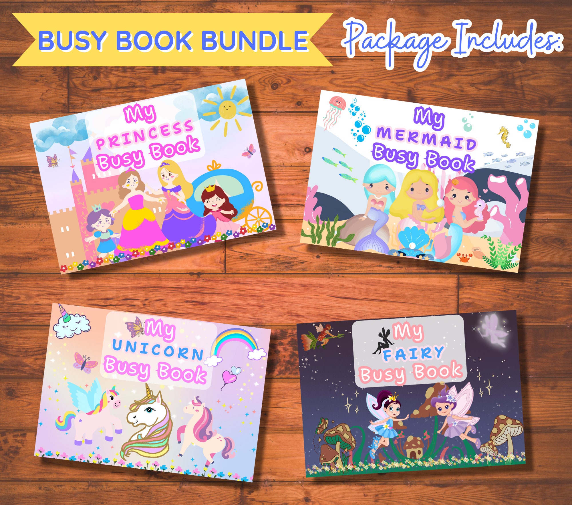 8 Themes PLR/MRR BUSY Book Template - Toddler Busy Book First Quiet ...