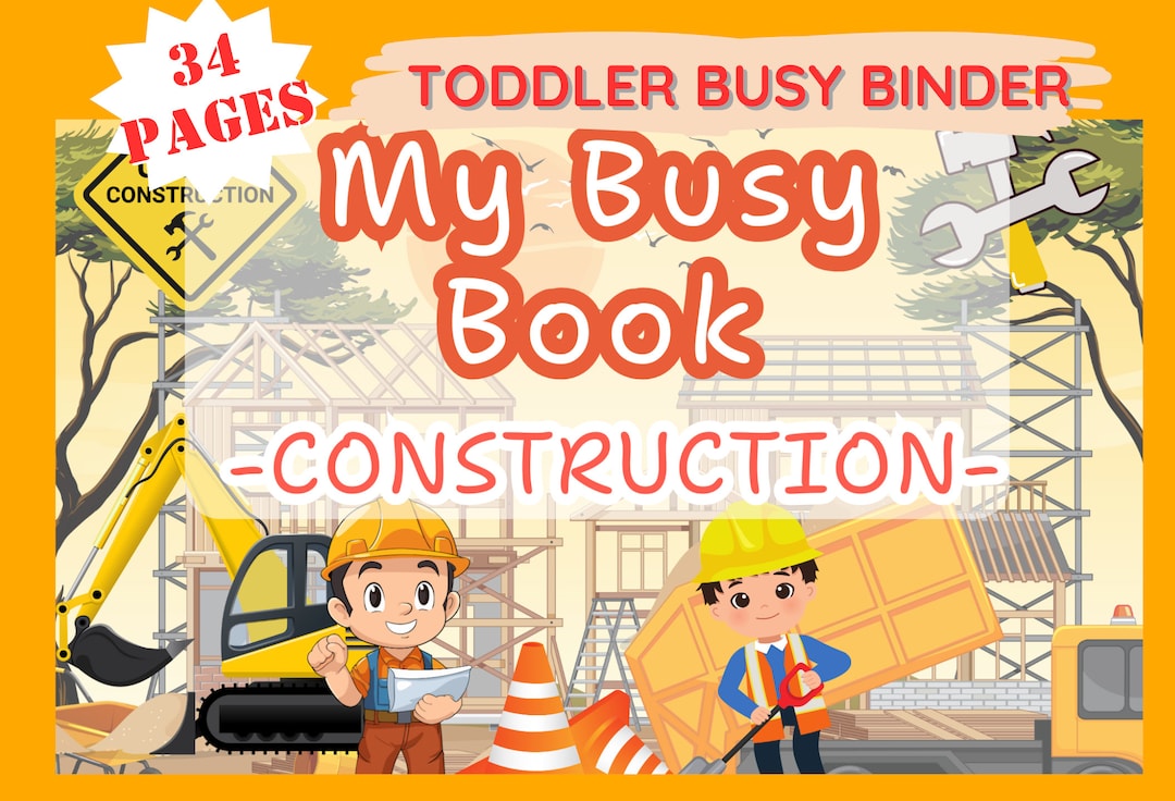 CONSTRUCTION TODDLER Binder Homeschool Toddler Downloadable Busy Book ...
