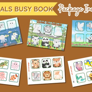 Animals TODDLER LEARNING BINDER - Toddler Printable Busy Book First ...