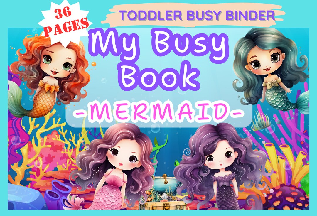 MERMAID QUIET BOOK Toddler Learning Binder Homeschool Busy Book First ...