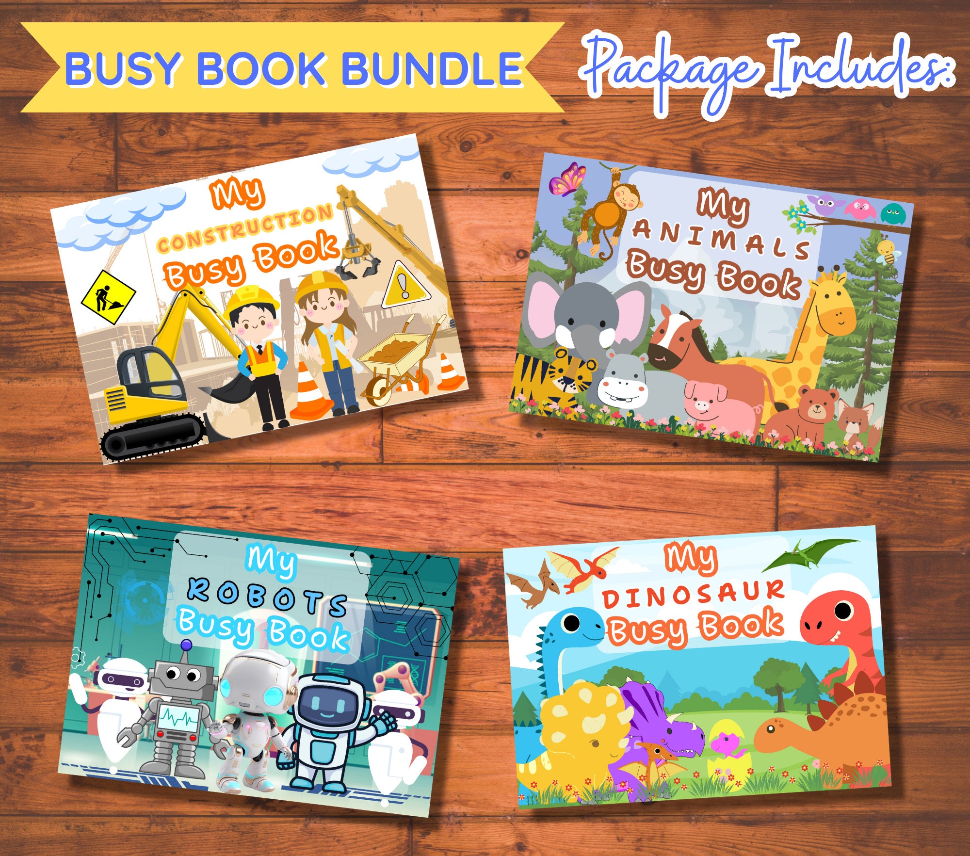 8 Themes PLR/MRR BUSY Book Template - Toddler Busy Book First Quiet ...