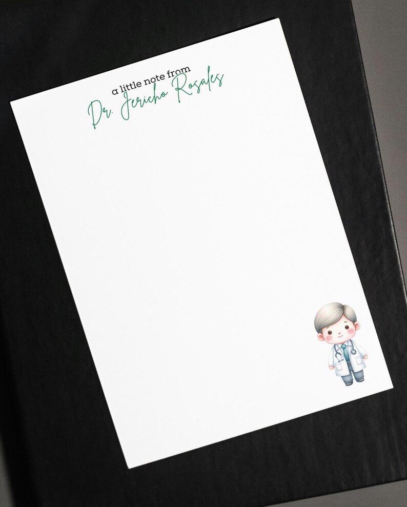 DOCTOR MEMOPAD NOTEPAD - Personalized Memopad, Gift for Her, Gift for ...