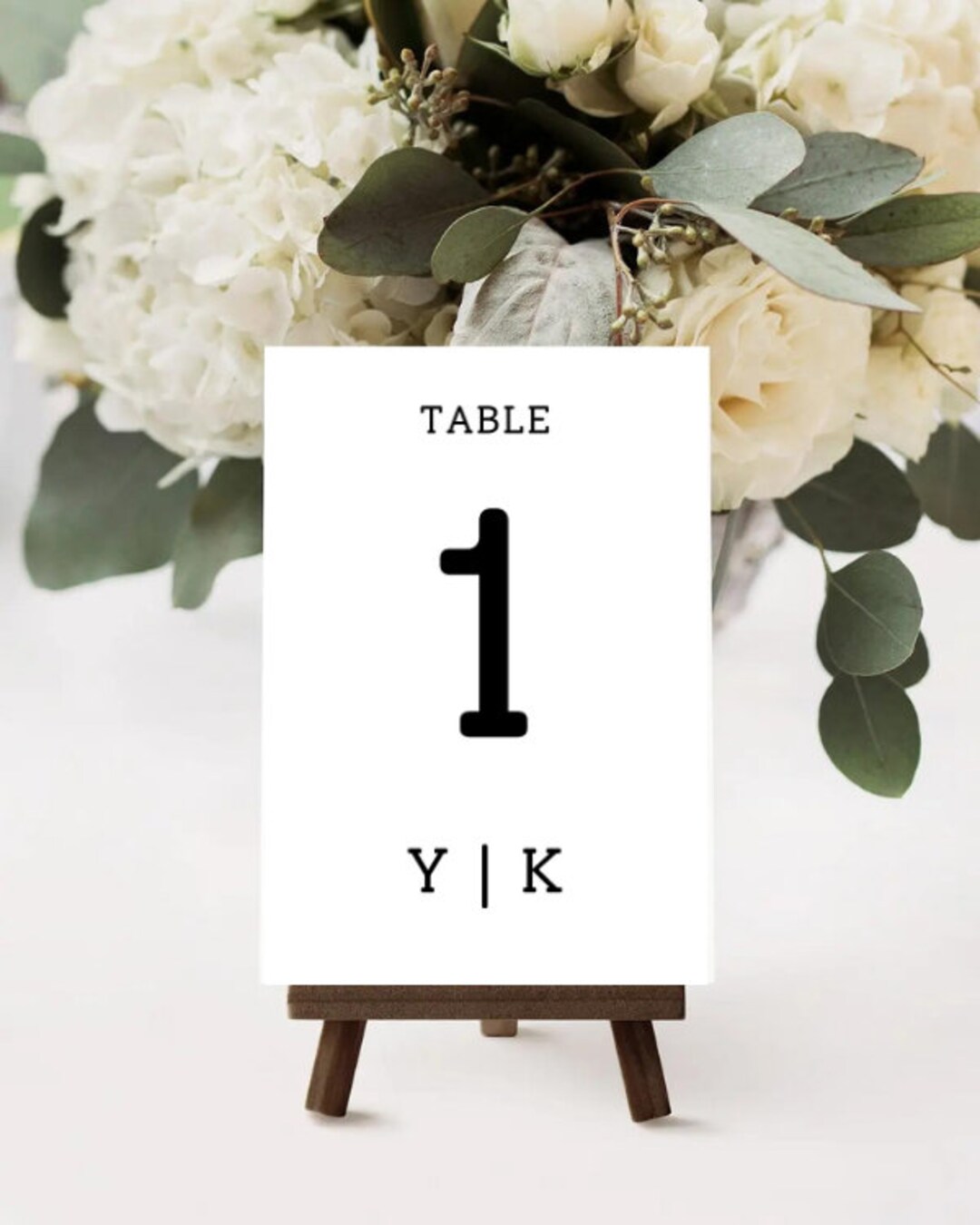 EDITABLE TABLE NUMBERS Printable Template With Picture Minimalist ...
