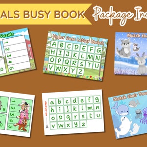 Animals TODDLER LEARNING BINDER - Toddler Printable Busy Book First ...