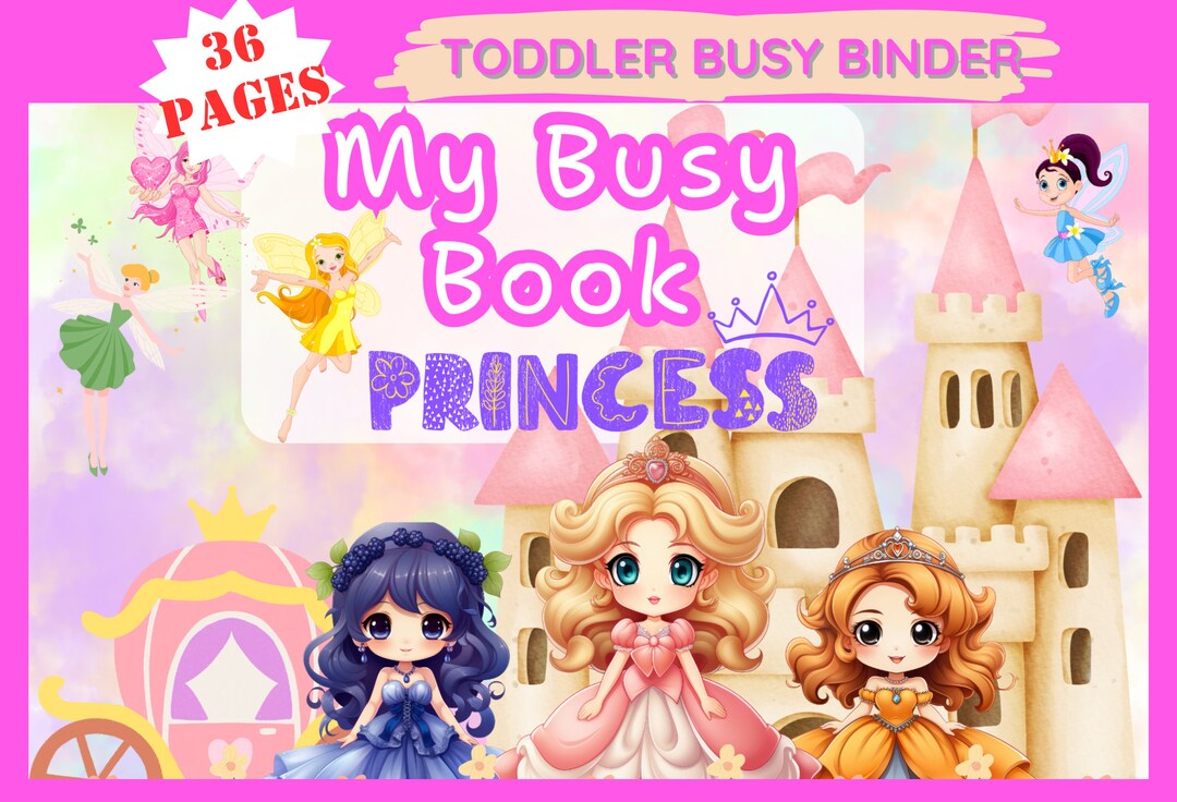 PRINCESS QUIET BOOK Toddler Learning Binder Homeschool Busy Book First ...