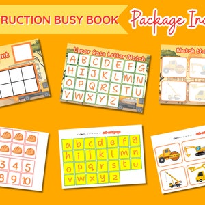 CONSTRUCTION TODDLER Binder Homeschool Toddler Downloadable Busy Book ...