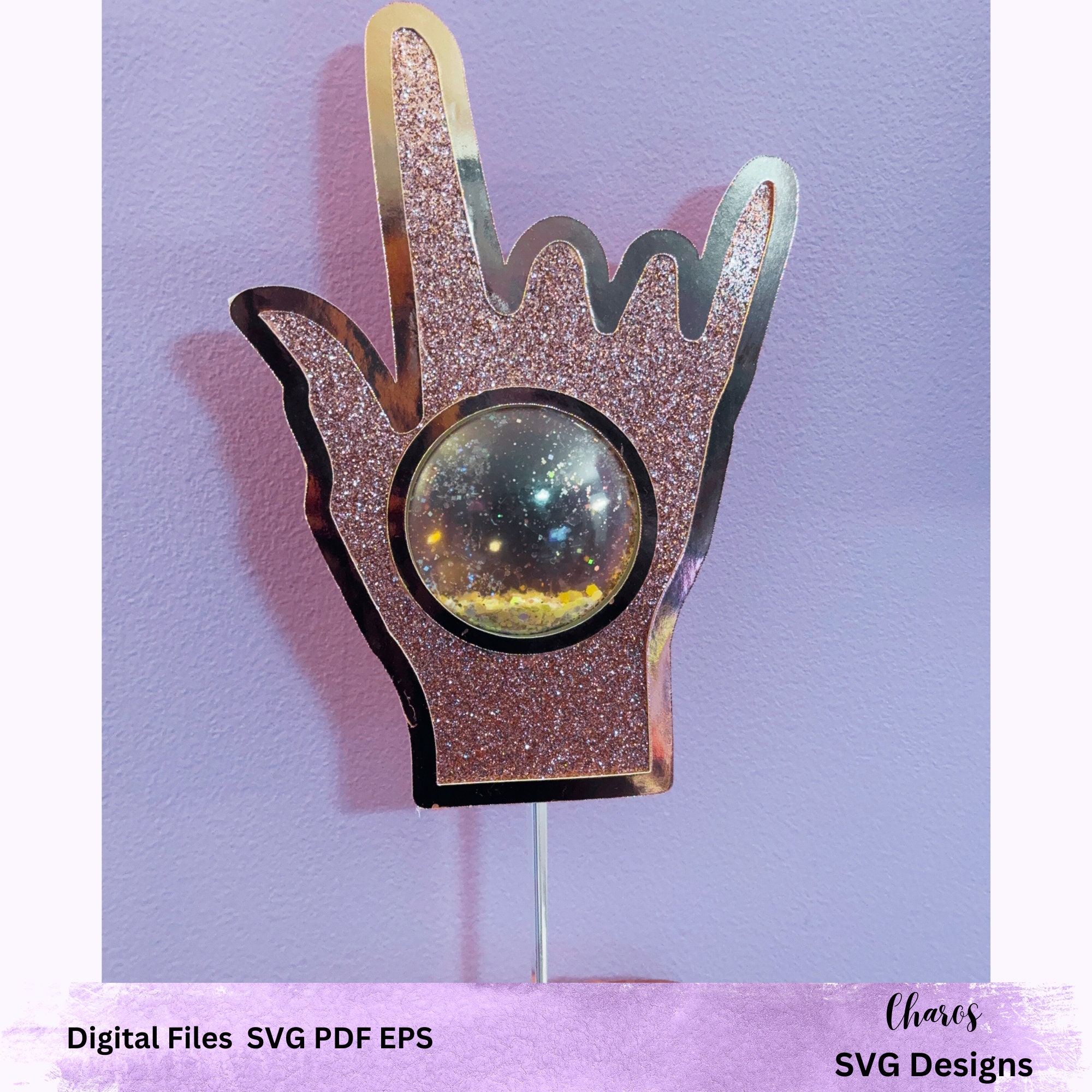 I Love You in ASL Shaker SVG | Cake Topper & Party Favor | Perfect for ...