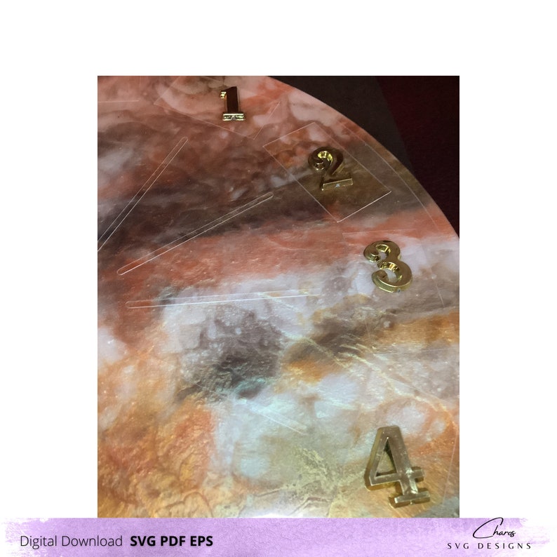 SVG: Downloadable Resin Making Universal Scalable Clock Stencil SVG ...