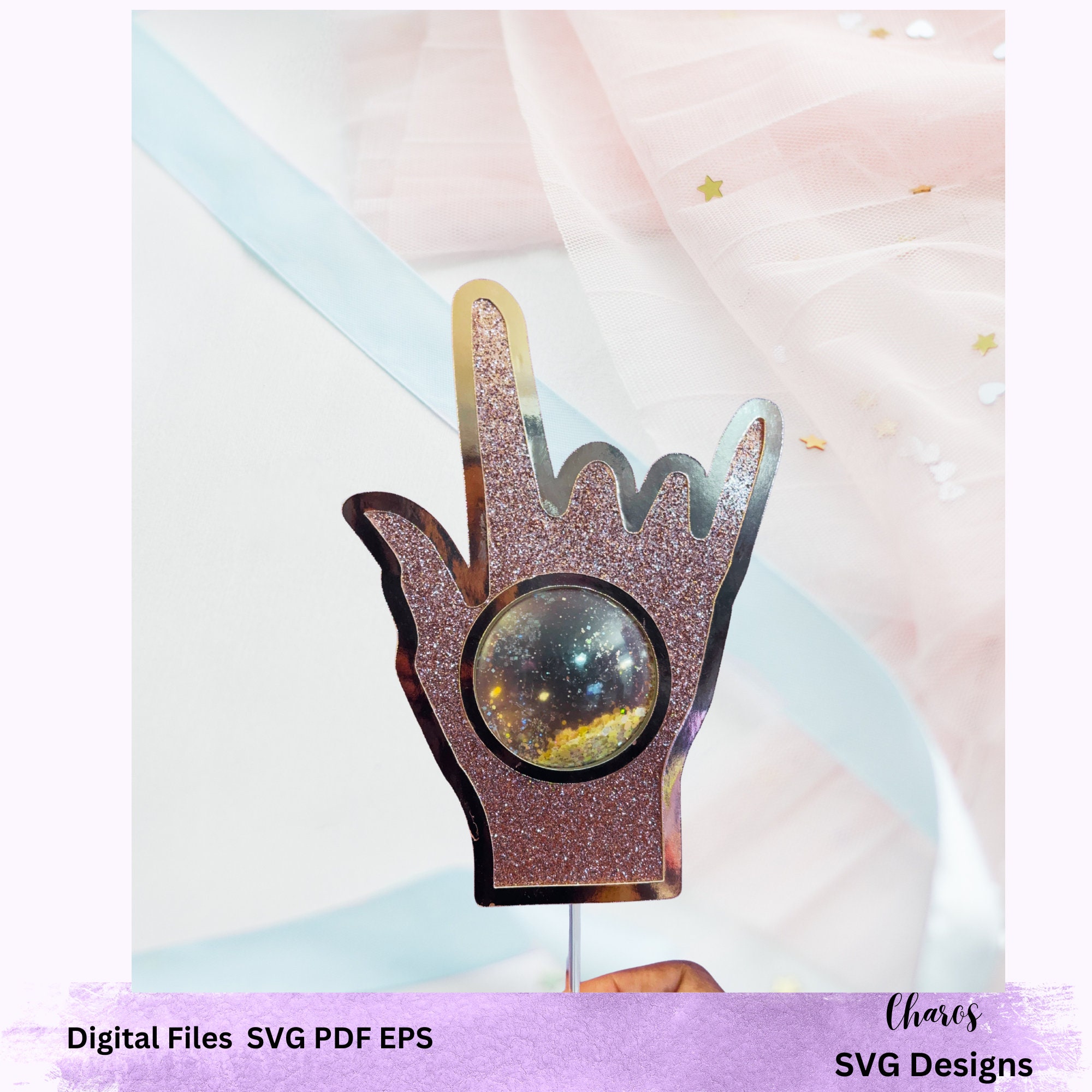 I Love You in ASL Shaker SVG | Cake Topper & Party Favor | Perfect for ...