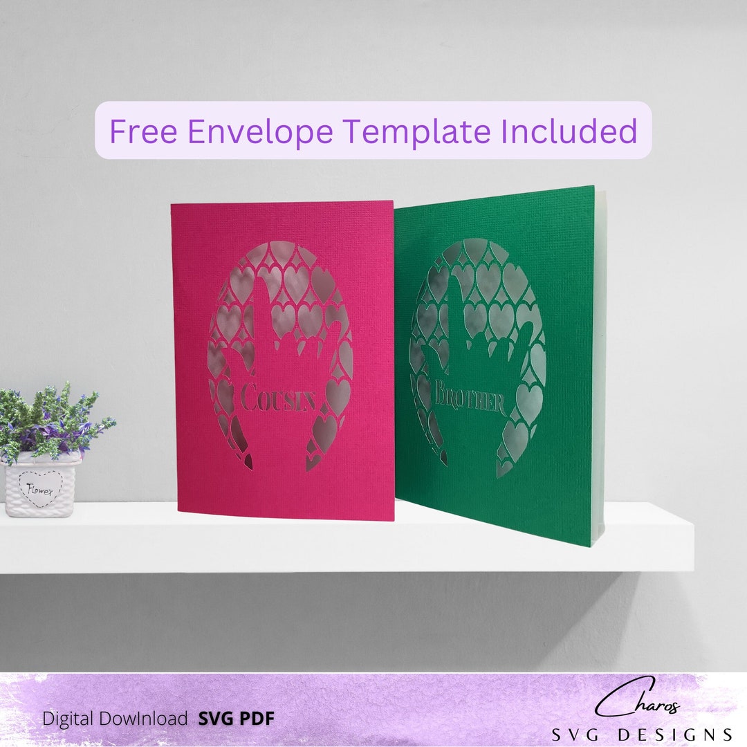 I Love You in ASL Mega Greeting Card Bundle SVG | Bonus Envelope ...