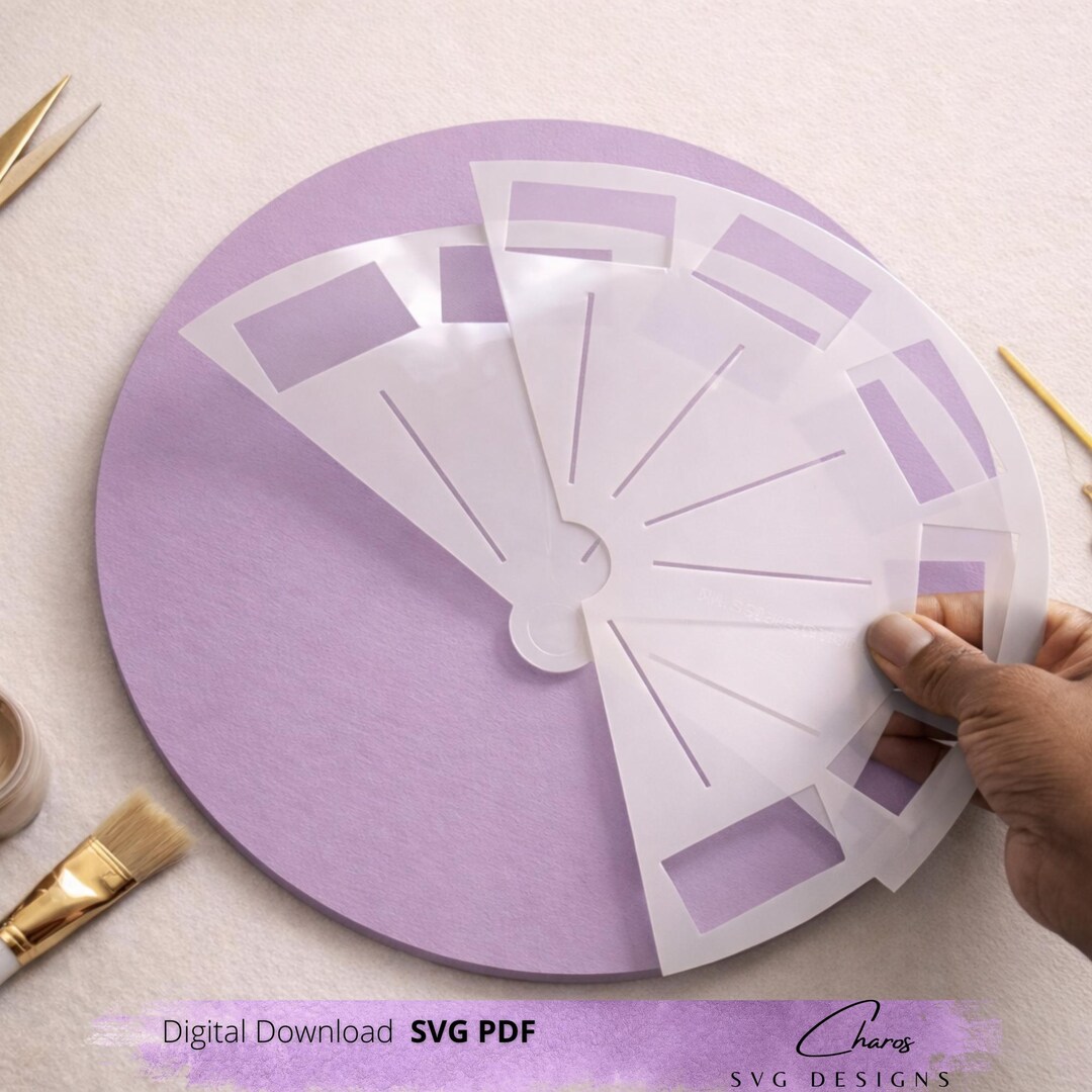 Split Clock Stencil SVG: Resin Clock Template (digital File) - Etsy