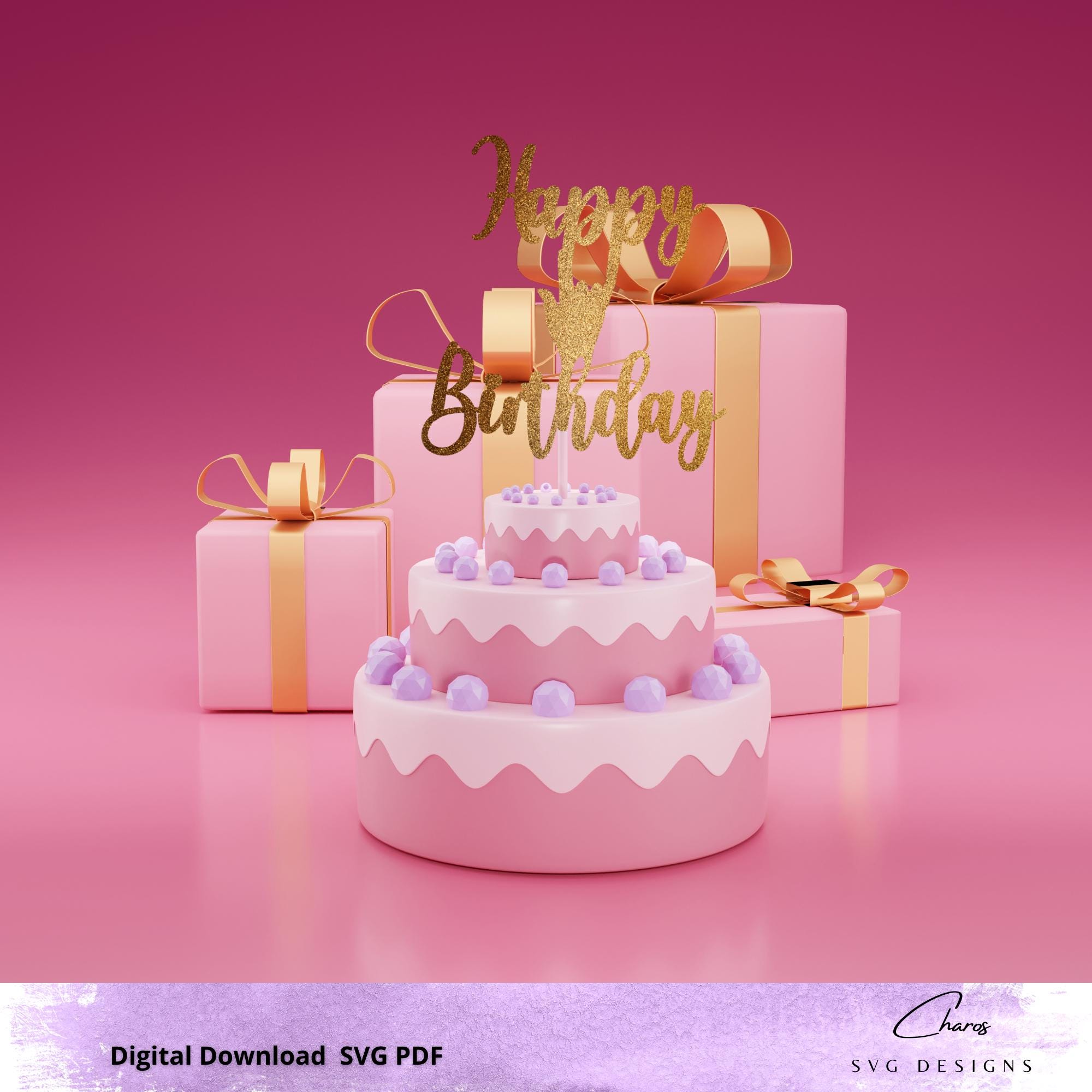 ASL Happy Birthday I Love You in Sign Language Cake Topper SVG | I Love ...