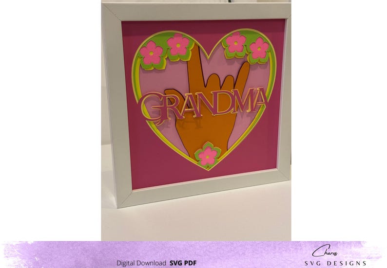 I Love You Grandma ASL SVG: Layered Paper Craft (digital File) - Etsy