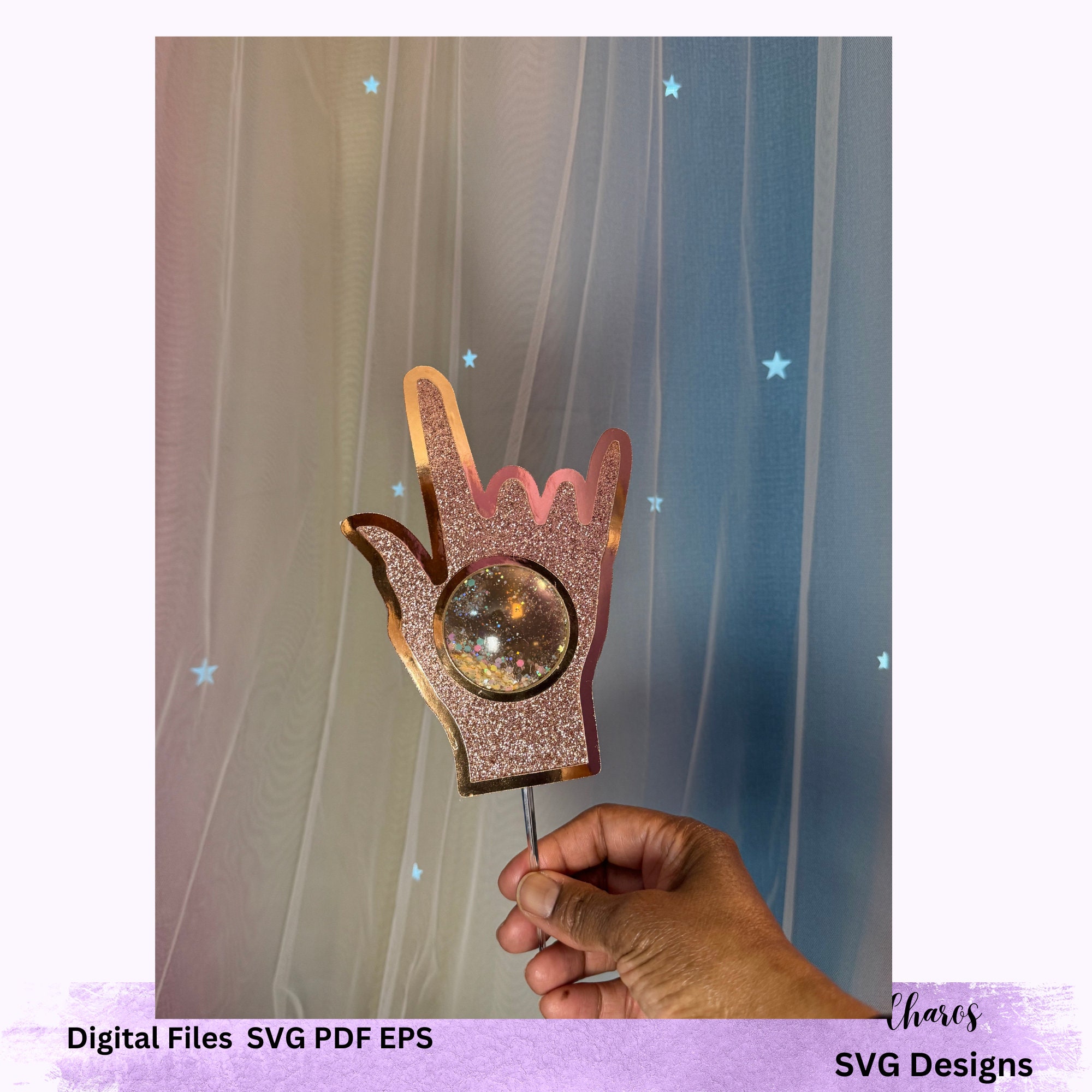 I Love You in ASL Shaker SVG | Cake Topper & Party Favor | Perfect for ...