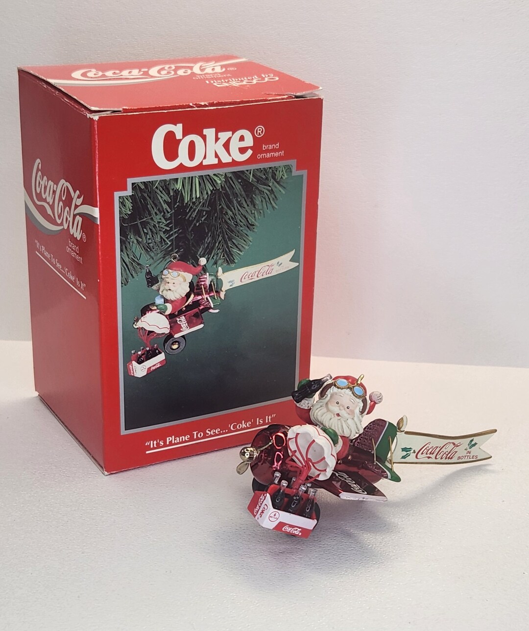 ENESCO 1996 It's Plane to See...coke is It Vintage Coke Brand Christmas ...