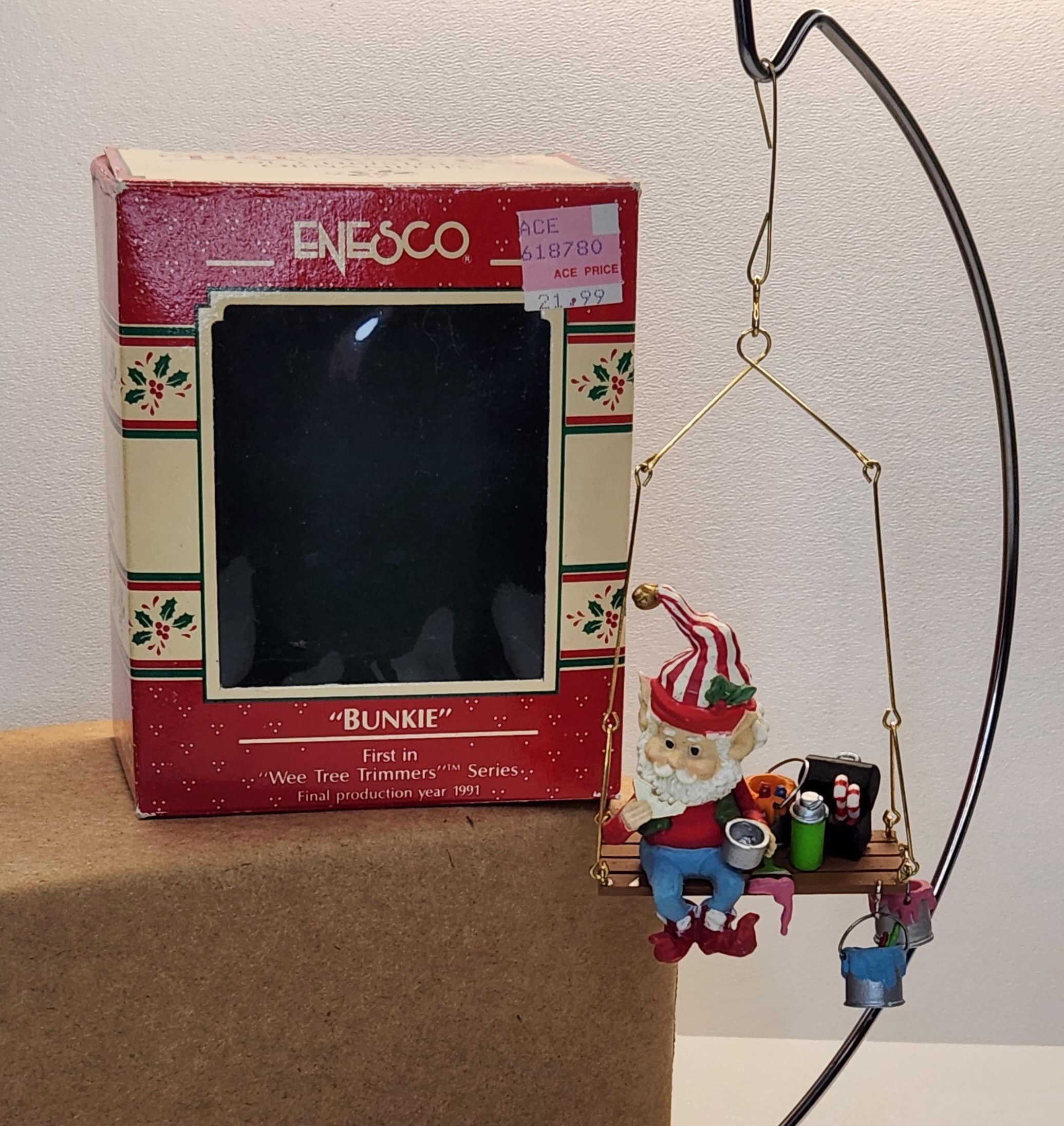 ENESCO 1989 Bunkie 1st Issue Wee Tree Trimmers Series Vintage Treasury ...