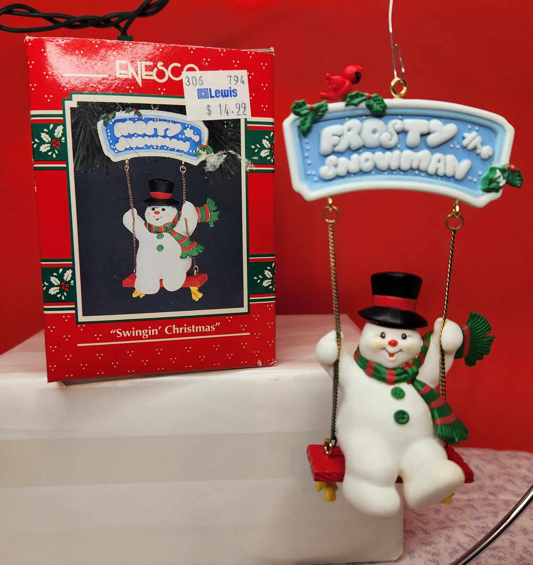 ENESCO 1992 swingin' Christmas Vintage Treasury of Christmas Ornaments ...