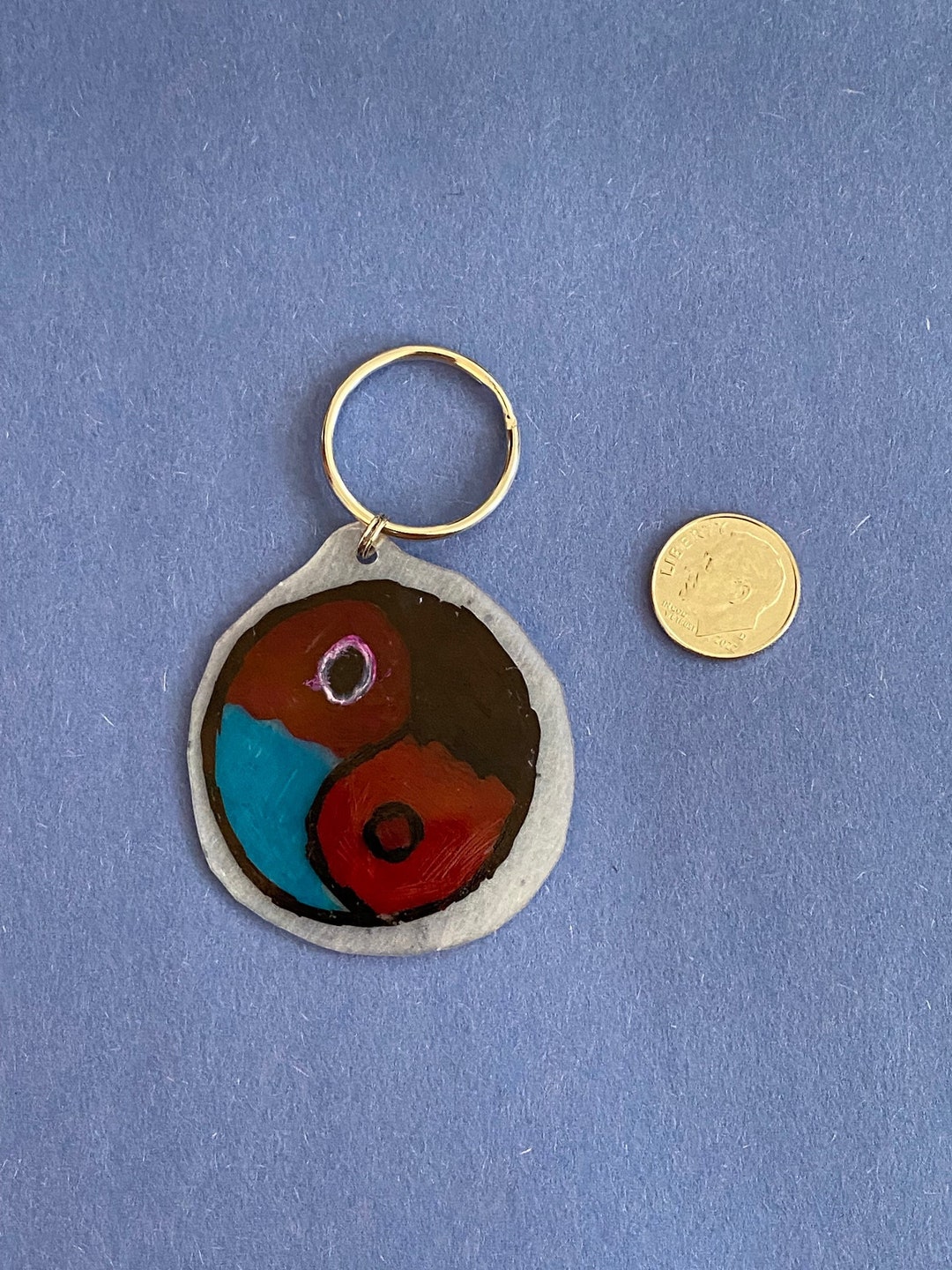 Yin Yang Keychain Shrinky Dink - Etsy