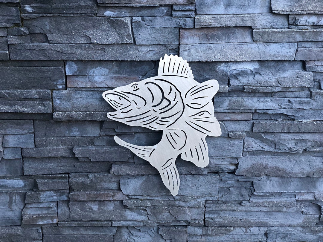 Metal Art Walleye Fish Metal Wall Deco Fish Metal Art Gift for ...