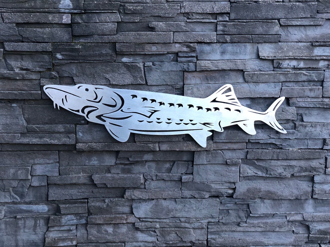 Metal Art Sturgeon Metal Wall Decor Fish Gift for Fisherman Fathers Day ...