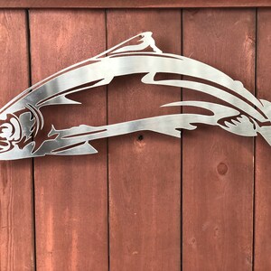 Metal Art Rainbow Trout Steelhead Salmon Metal Wall Coastal - Etsy Canada