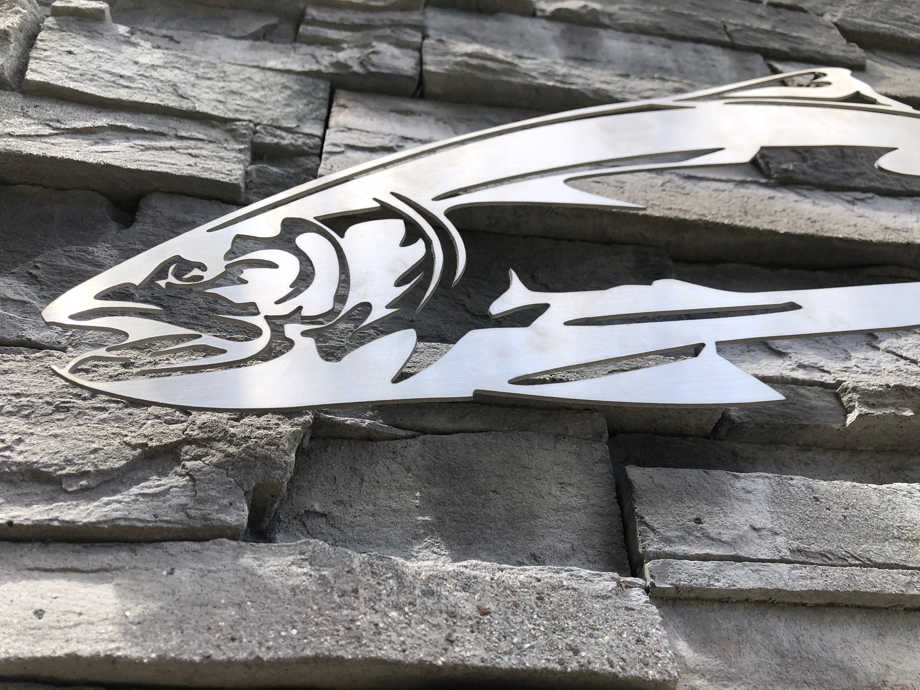 Metal Art Rainbow Trout Steelhead Salmon Metal Wall Coastal Decor Fish ...