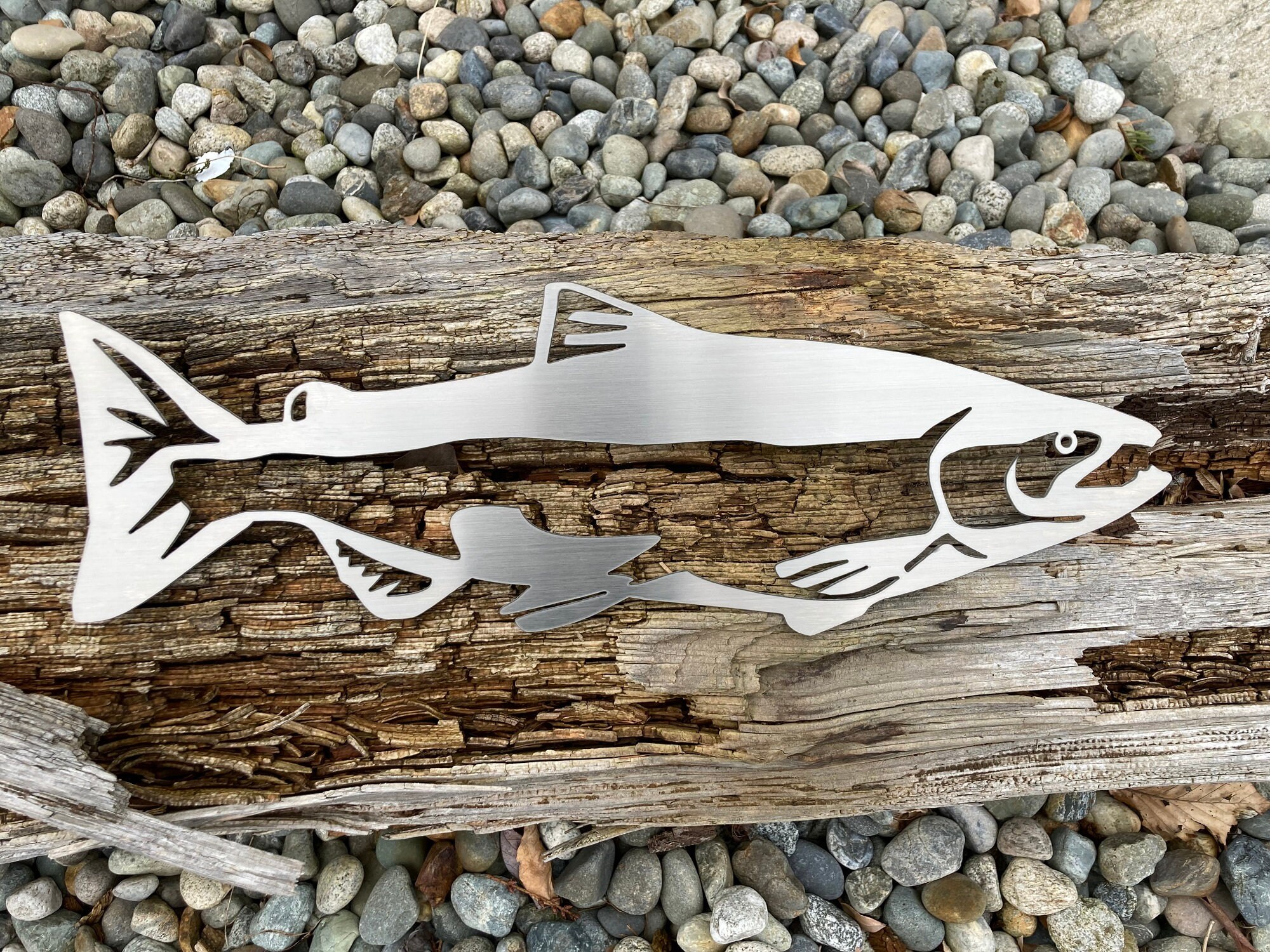 Metal Art Chinook King Salmon Metal Fish Wall Art Metal Decor Gift for ...
