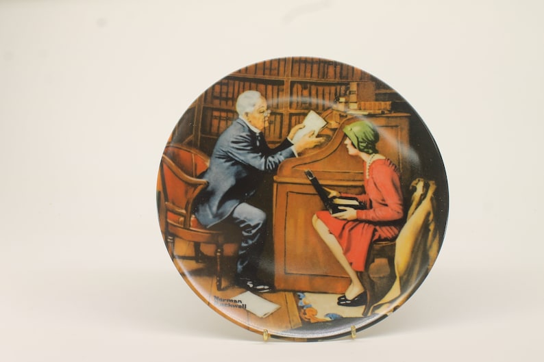 La placa colectora Professor, serie Norman Rockwell - Etsy México