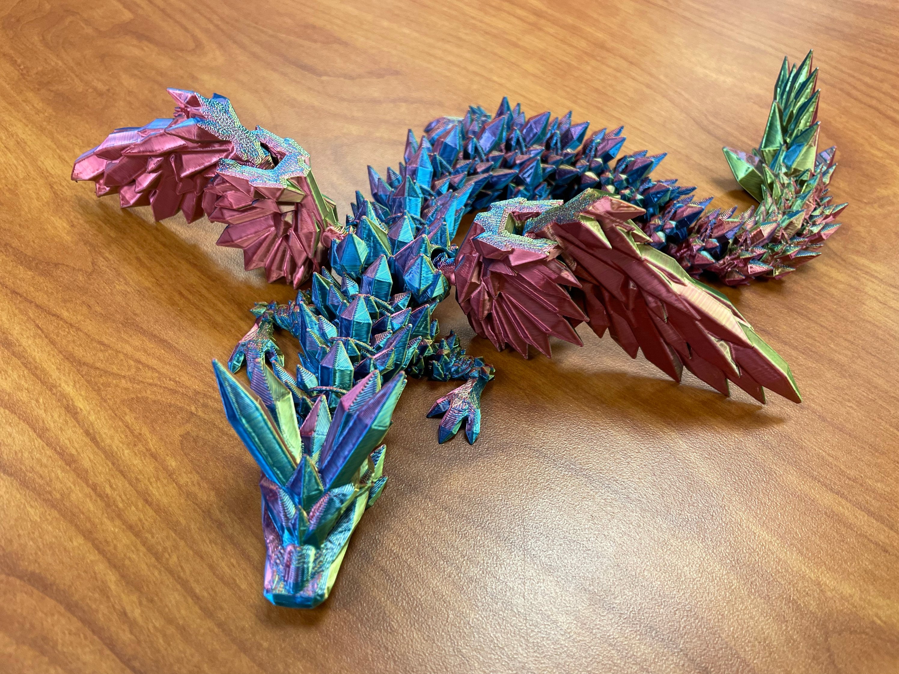 Articulated Winged Crystal Dragon Fidget Dragon - Etsy