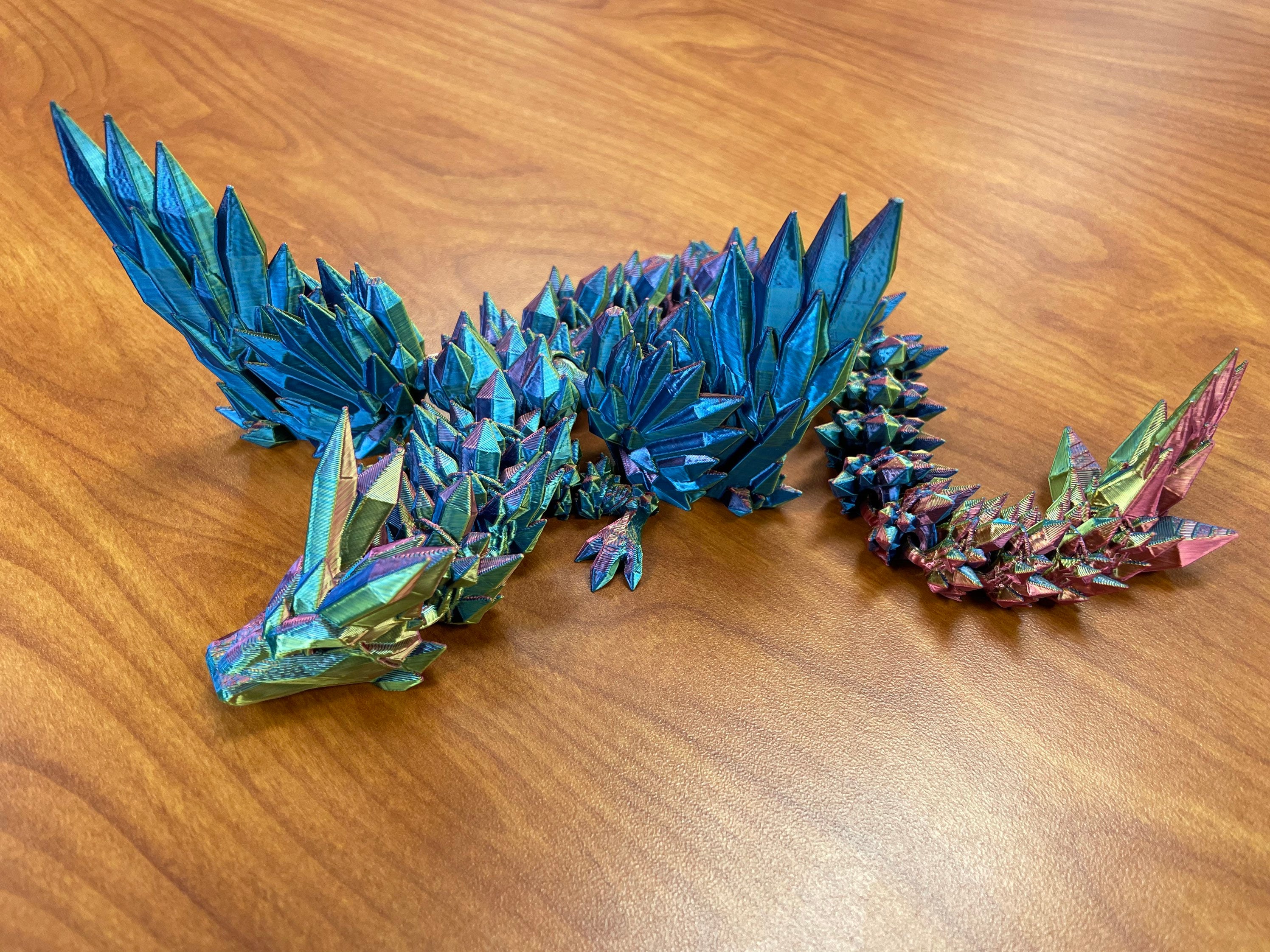 Articulated Winged Crystal Dragon Fidget Dragon - Etsy