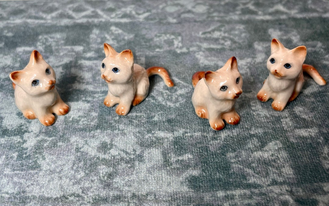 Miniature Porcelain Siamese Kitty/ 1:12th Scale Dollhouse Pet - Etsy