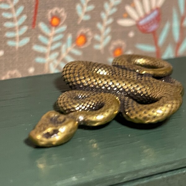 Brass Snake Figurine - Etsy