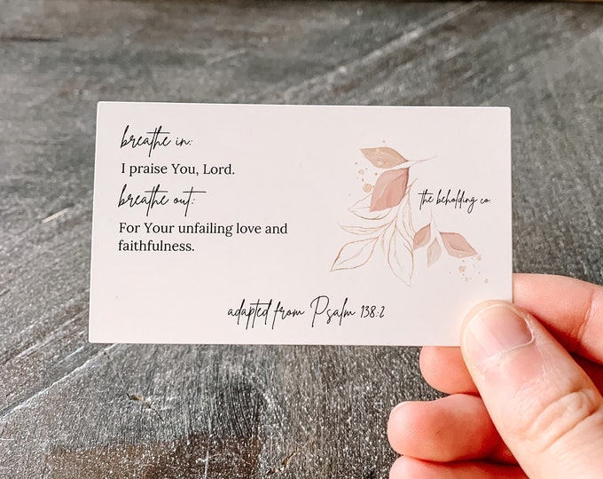 Breath Prayer Cards From the Psalms for Praise & Gratitude - Etsy