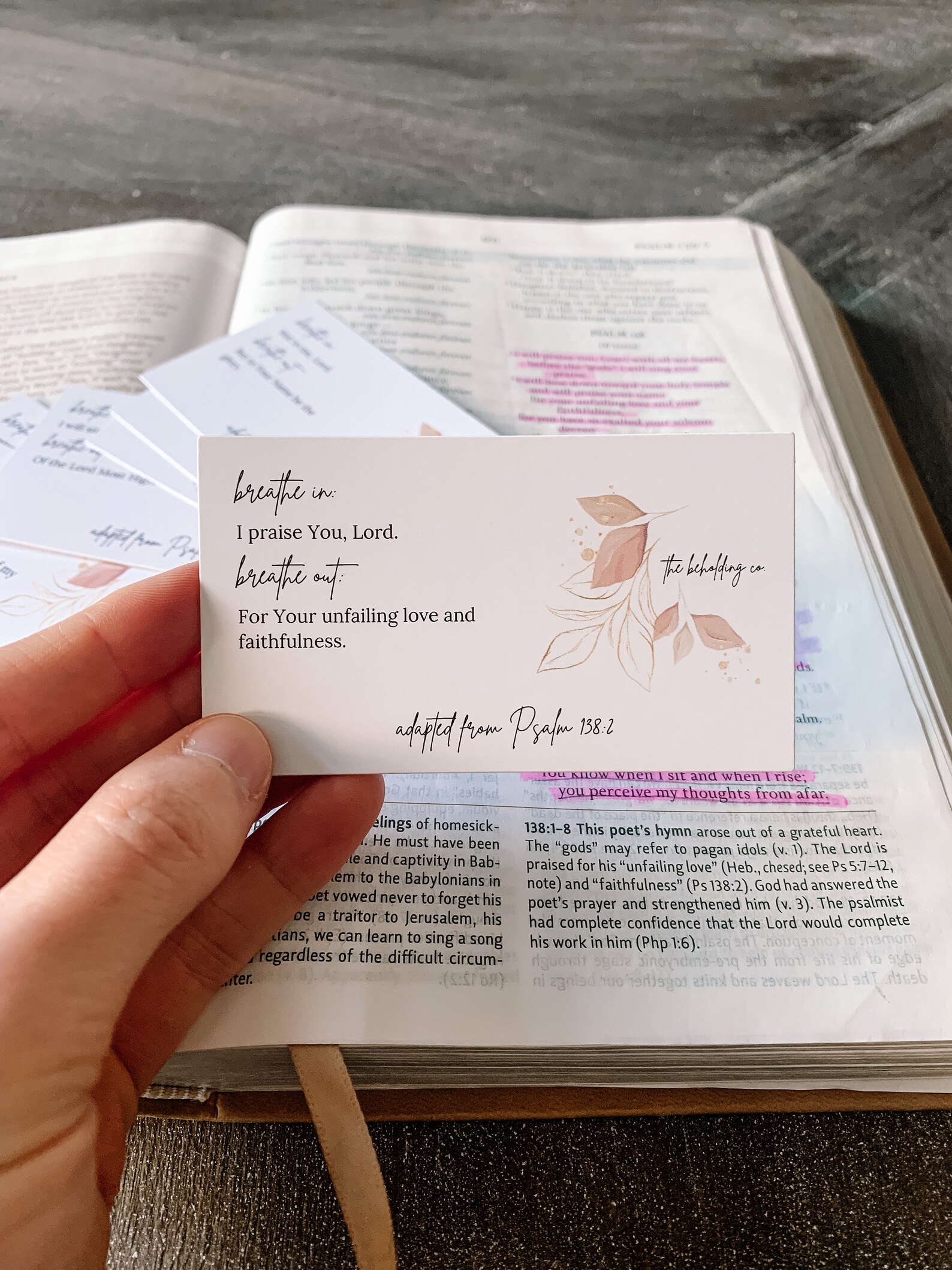 Breath Prayer Cards From the Psalms for Praise & Gratitude - Etsy