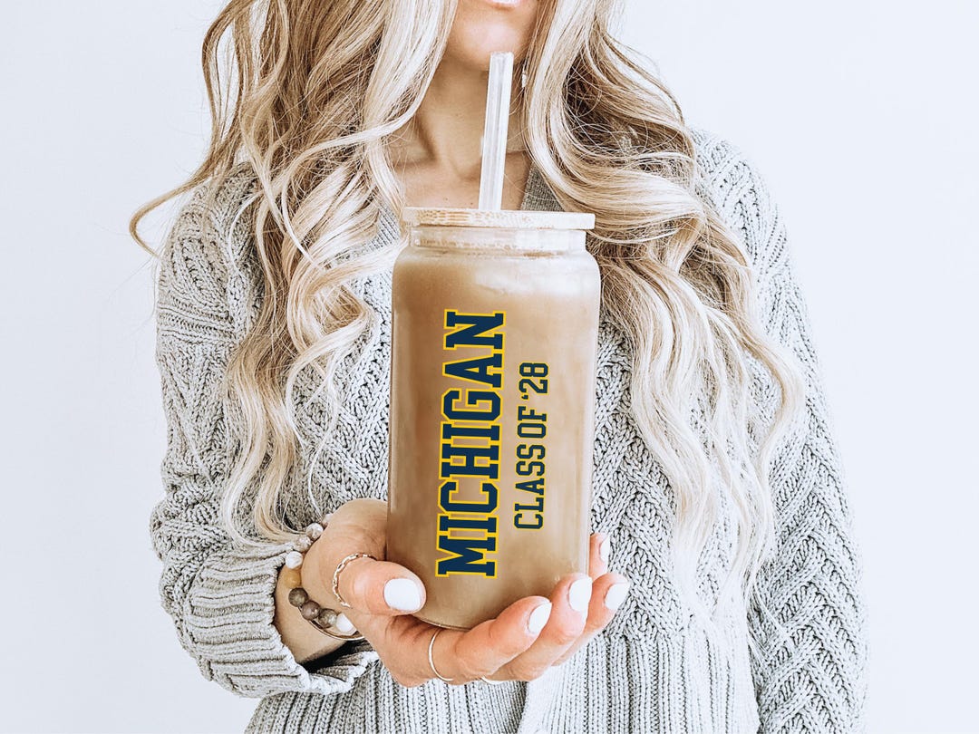 Custom College University Glass Tumbler 16oz, Custom College Merch ...