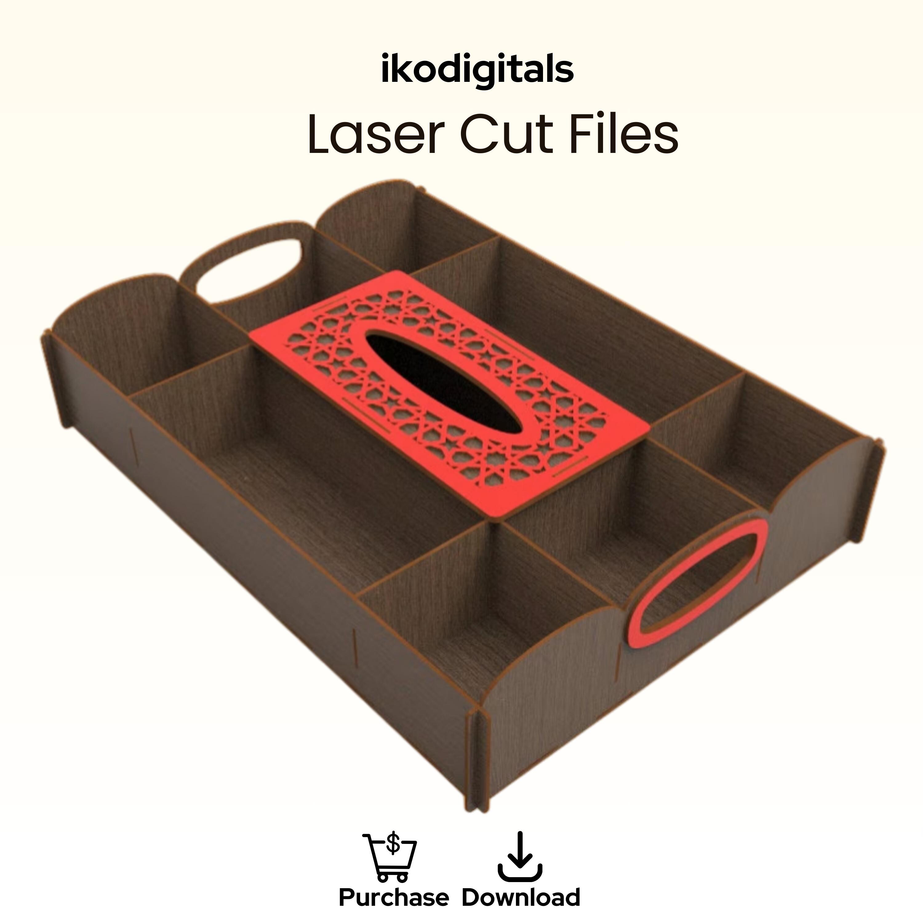 Laser Cut Snack Platter, Serving Wood Tray Laser Cut Kitchen, Candy Box ...