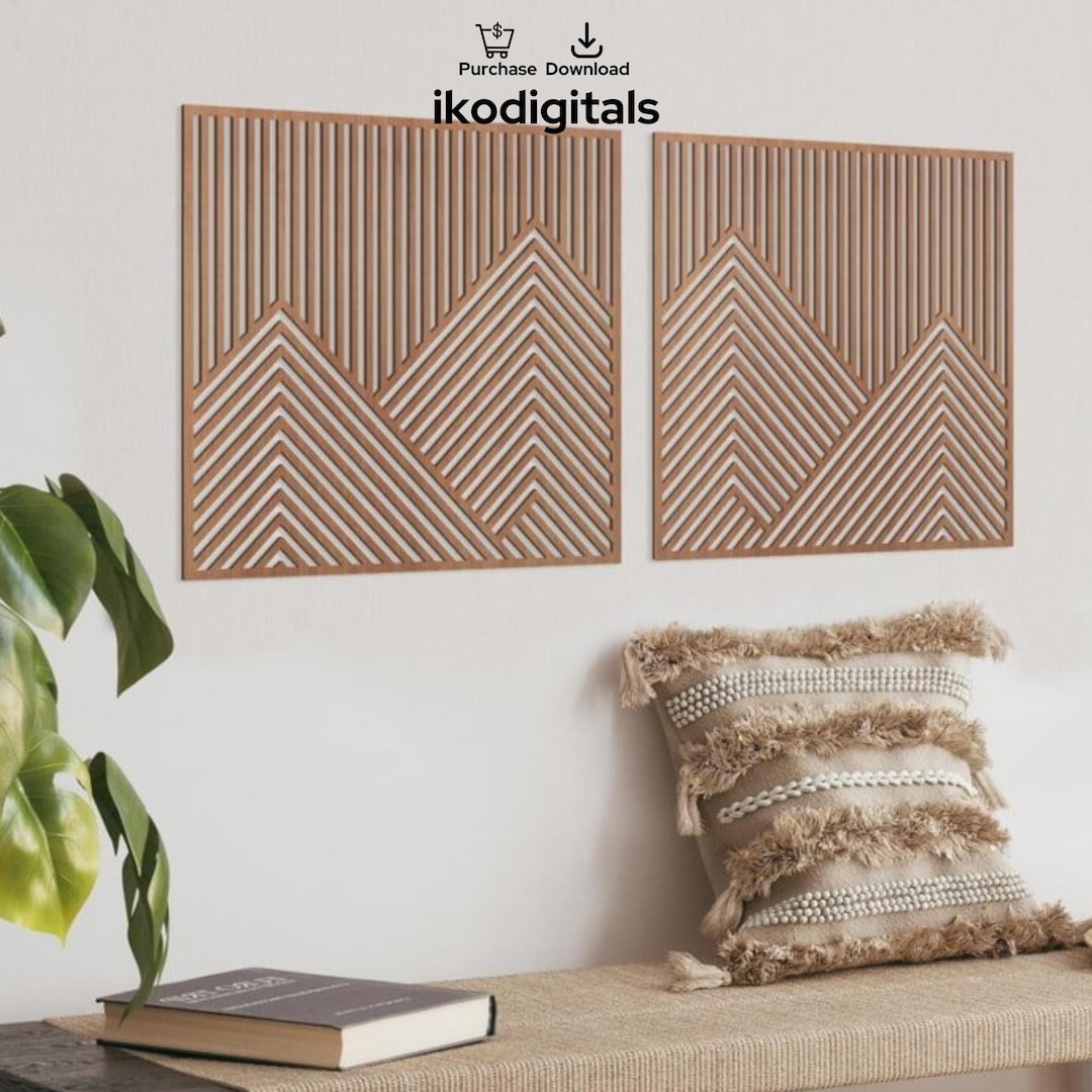 Laser Cut Mountain Wood Wall Art (digital Download) - Etsy
