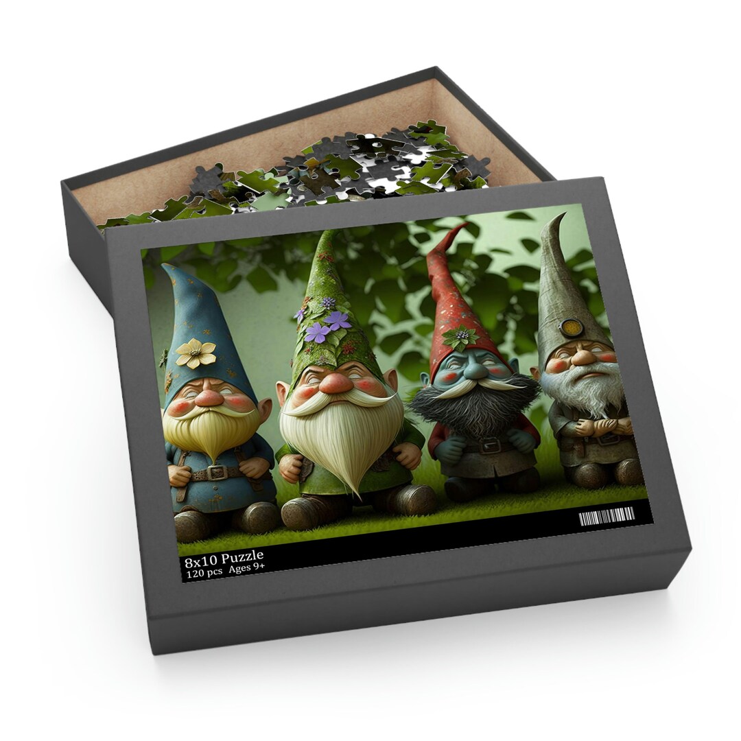 Grumpy Garden Gnome Puzzle (120, 500-piece) - Etsy