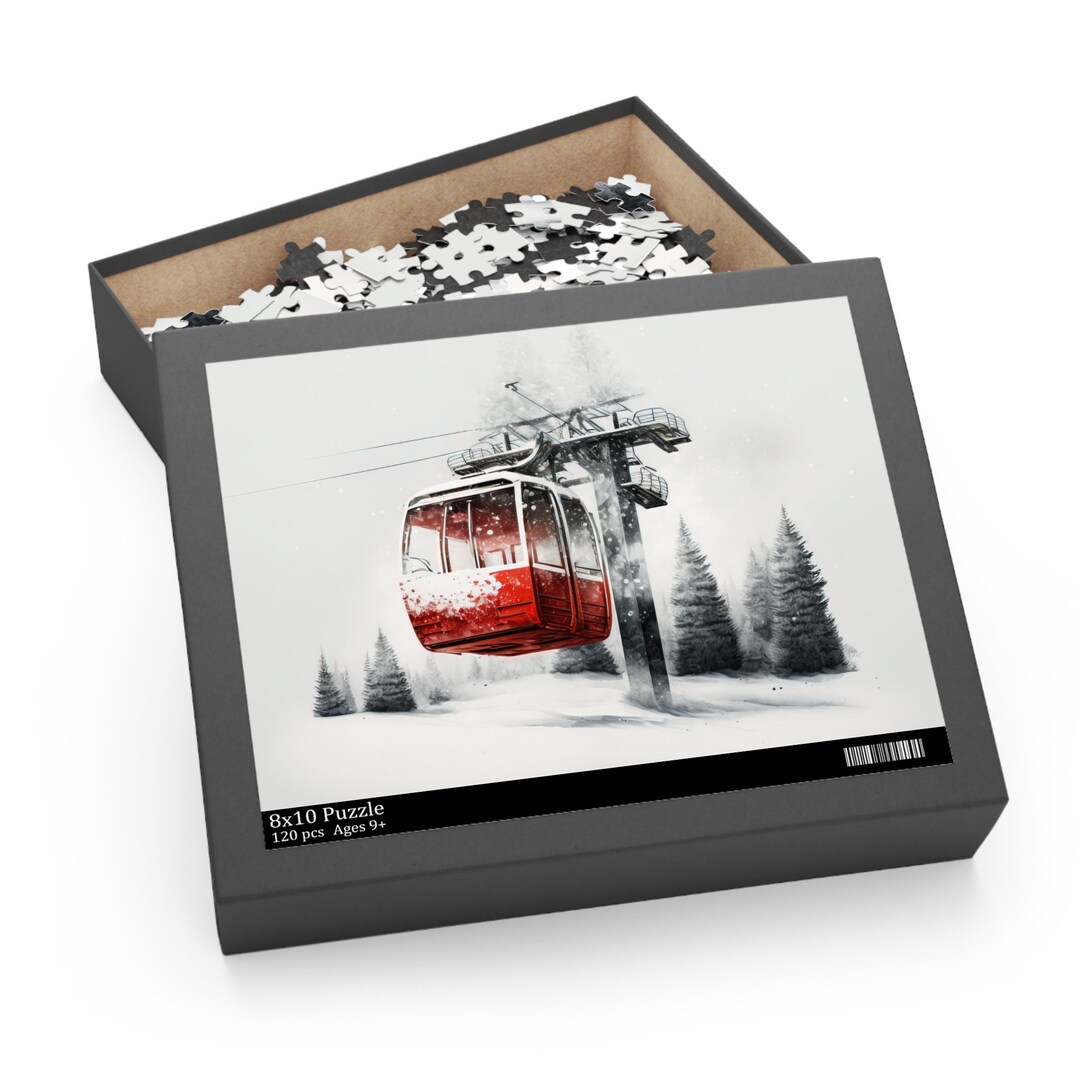 Ski Lift Winter Puzzle (120, 500-piece) - Etsy