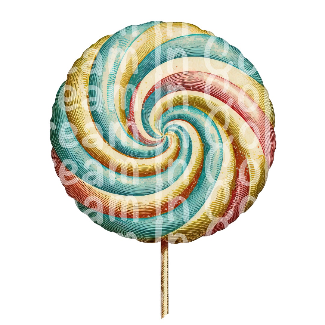 Lollipop Painting Clip Art for Wall Art, Canvas, Crafts, Printing ...