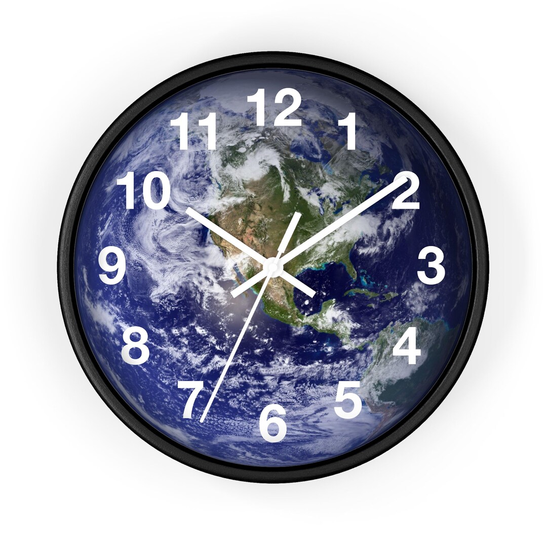 Earth Planet Wall Clock - Etsy