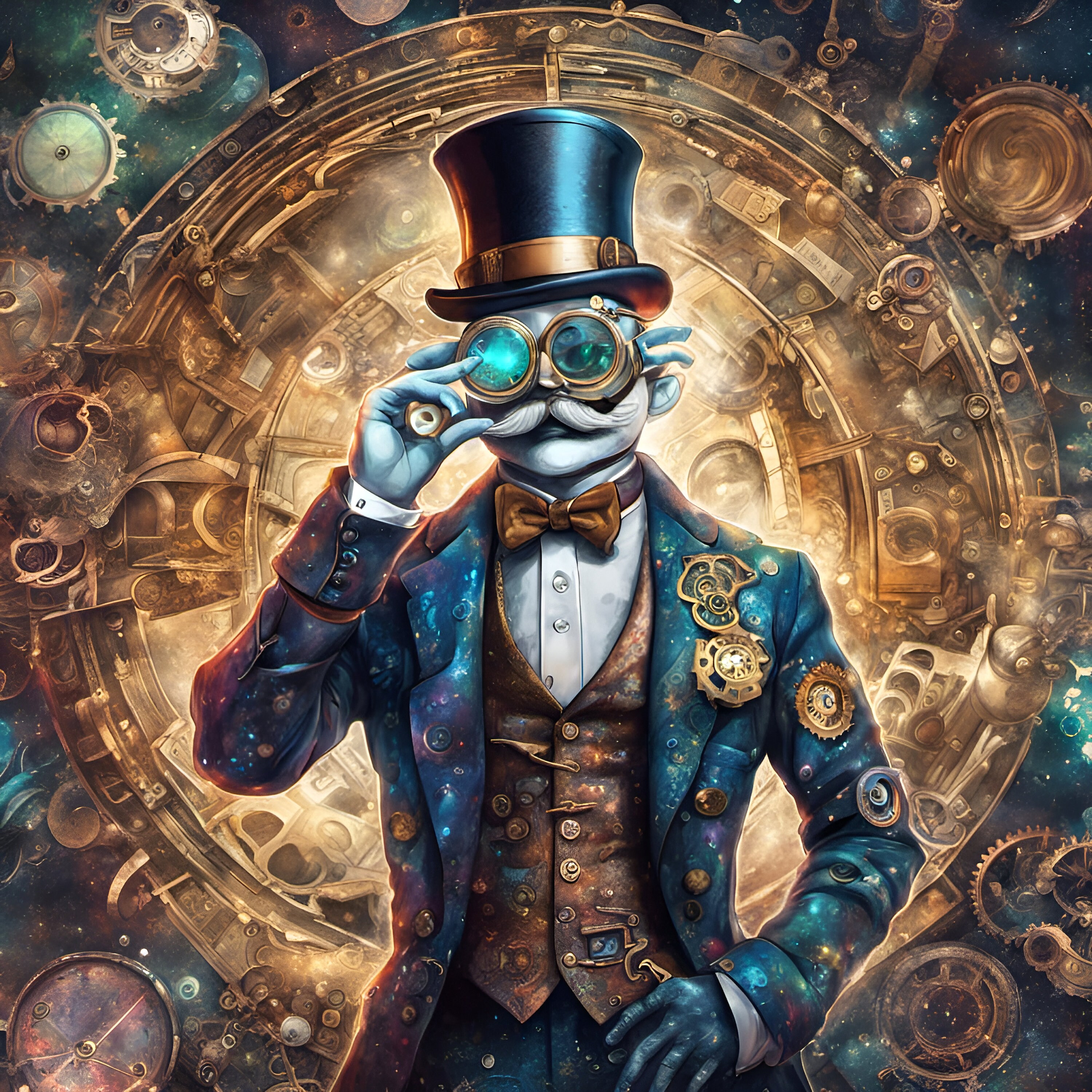 Steampunk Monopoly Man - Etsy
