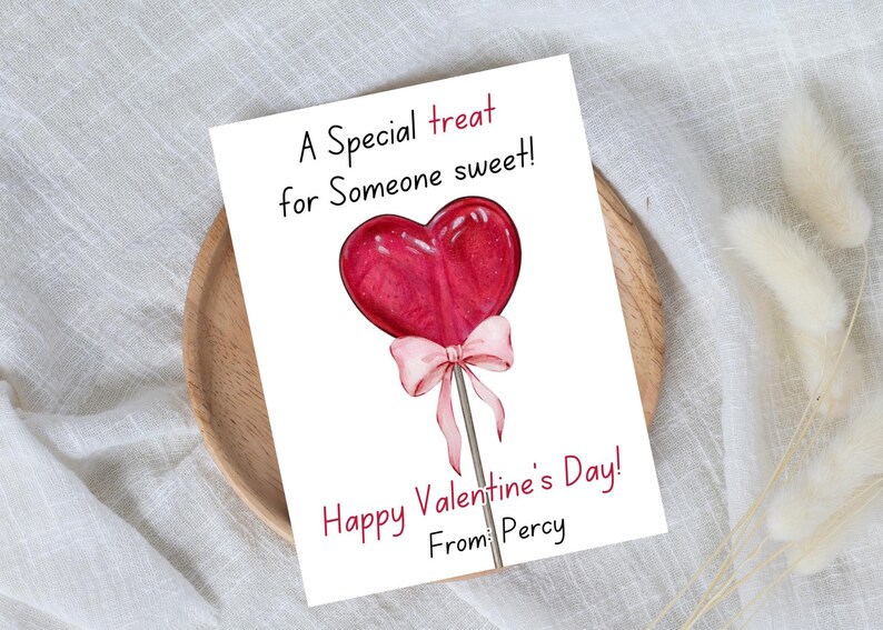 A Special Treat for Someone Sweet Valentine Day Card Template Valentine ...