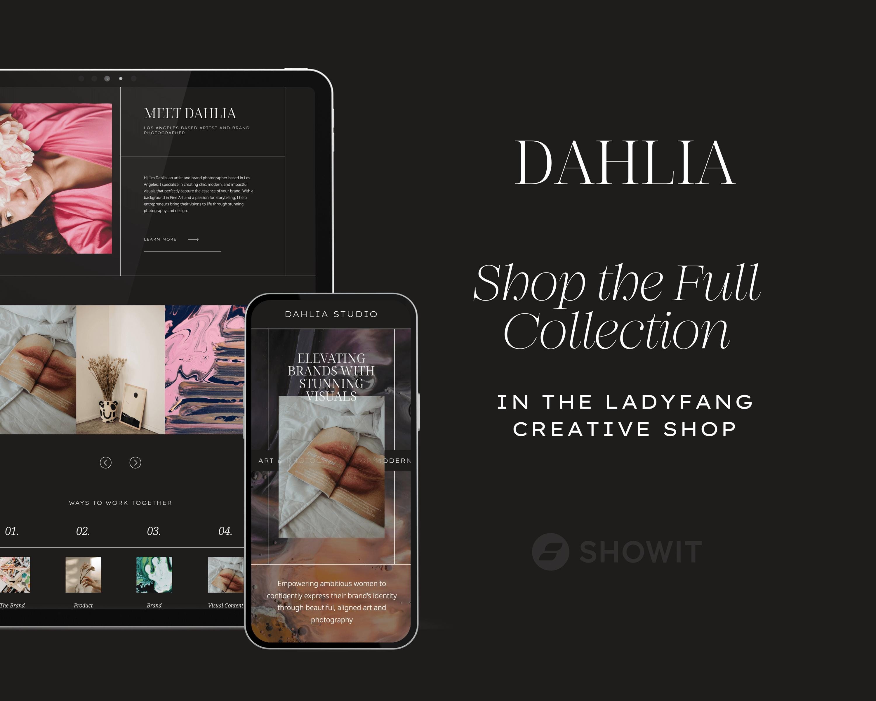 Showit Mini Website Template for Artists, Influencers, and Service ...