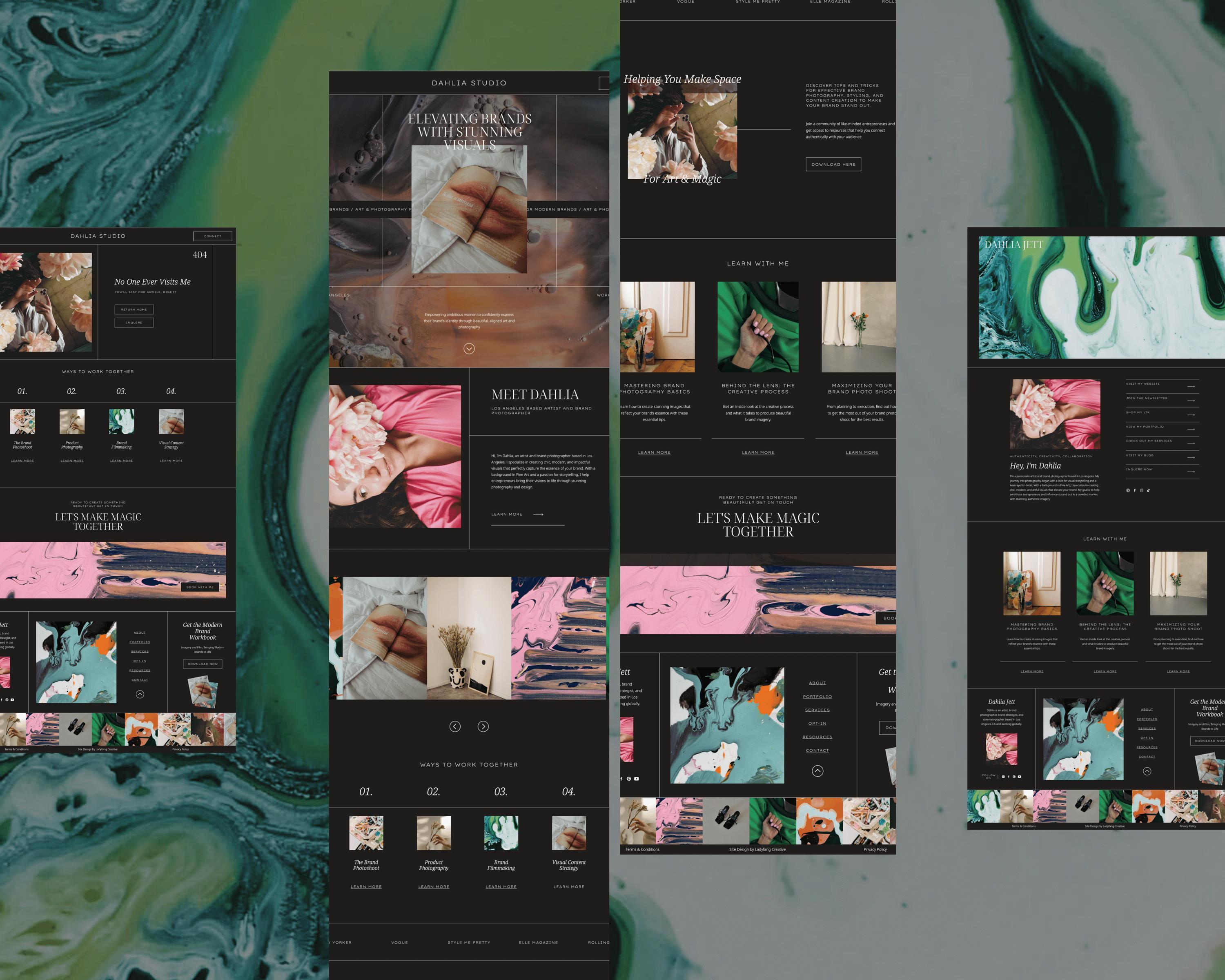 Showit Mini Website Template for Artists, Influencers, and Service ...