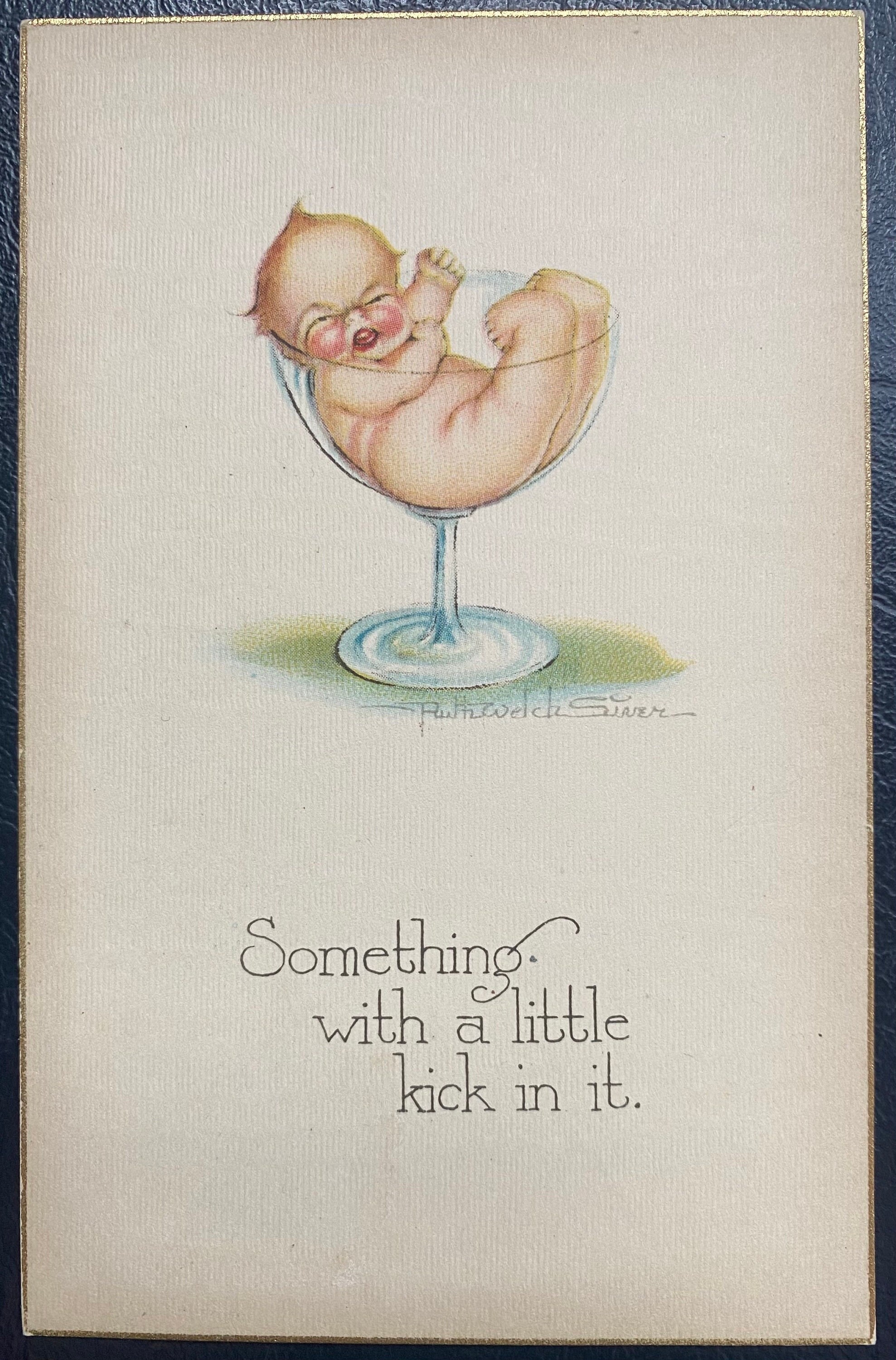 VGC Rare Vintage Ruth Welch Silver Postcard Newborn Baby Infant Kick ...
