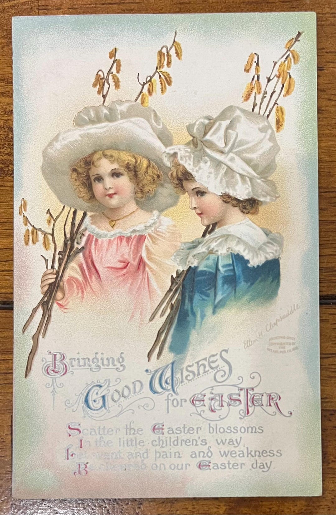 VGC Rare Vintage Easter Signed Ellen Clapsaddle Postcard Victorian ...