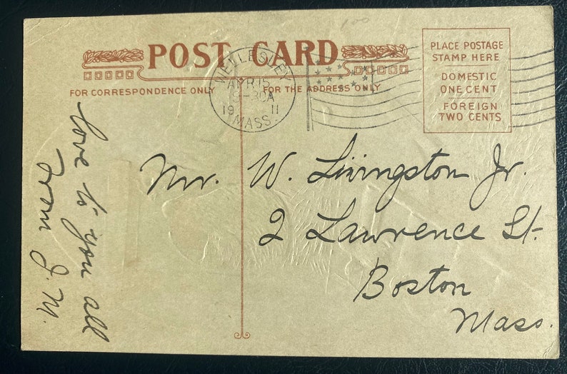 Vintage Rare 1911 Easter Greetings Postcard Baby Chicks, Hen & Rooster ...